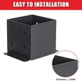Post Anchors, 13GA Thick Solid Steel & Black Powder Coated,Deck Post ...