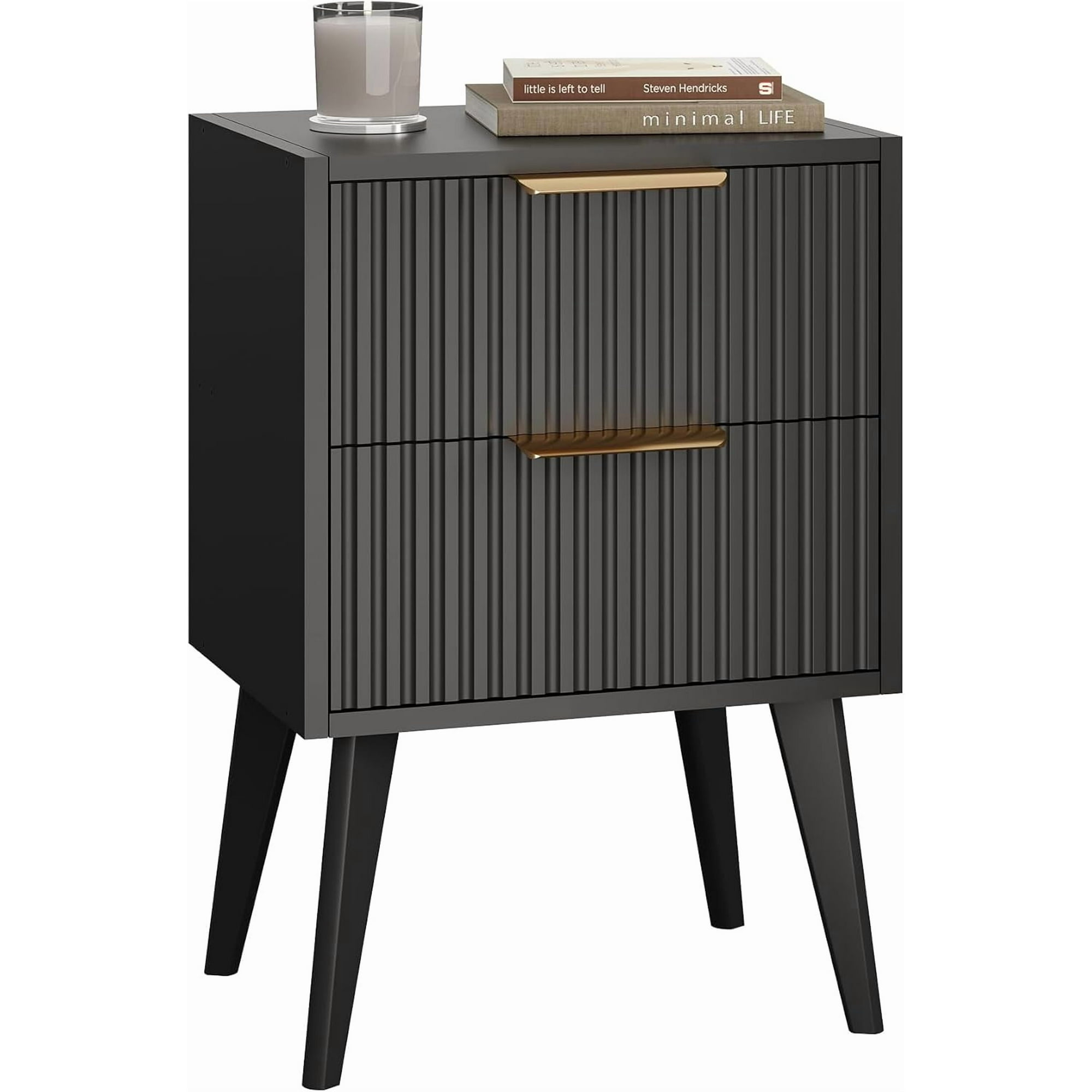 Click here for Unbranded Fluted Nightstand With 2 Drawers modern... prices