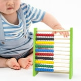Colorful Abacus Beads Counting Toy 10 Rows Abacus Learn Math, with 100 ...
