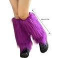 Aesthetic Punk Fuzzy Leg Warmers for Women Soft Thickened Plush Boot ...