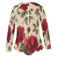 BZSMCE Swimwear Roses Light Orange Background Pattern For Long Sleeve ...