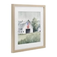 Stupell Industries Home USA Flag Barn Birch Framed Print Under Glass ...