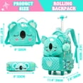 Rolling Backpacks for Girls Roller Kids Backpack with Lunch Box Pencil ...