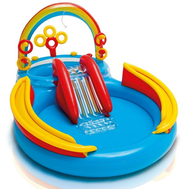 Inflatable Rainbow Ring Play Center Pool - Walmart.com