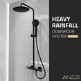 Heavy Rainfall Stainless Steel Shower Bar with Hand Sprayer in Matte ...
