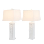 Lux Lighting Sea Shell Coastal White and Blue Table Lamps(Set of 2) 3 ...