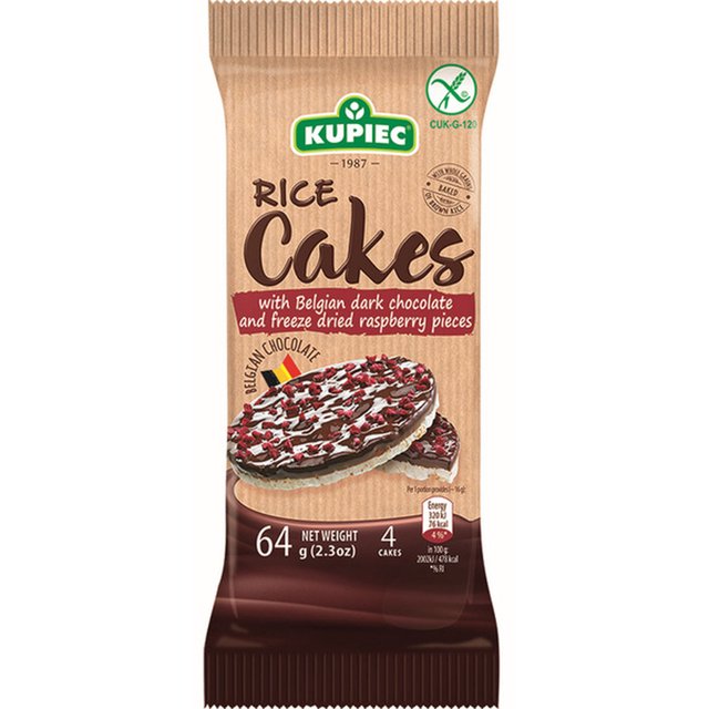 Kupiec Rice Cakes with Belgian Dark Chocolate and Freeze Dried ...