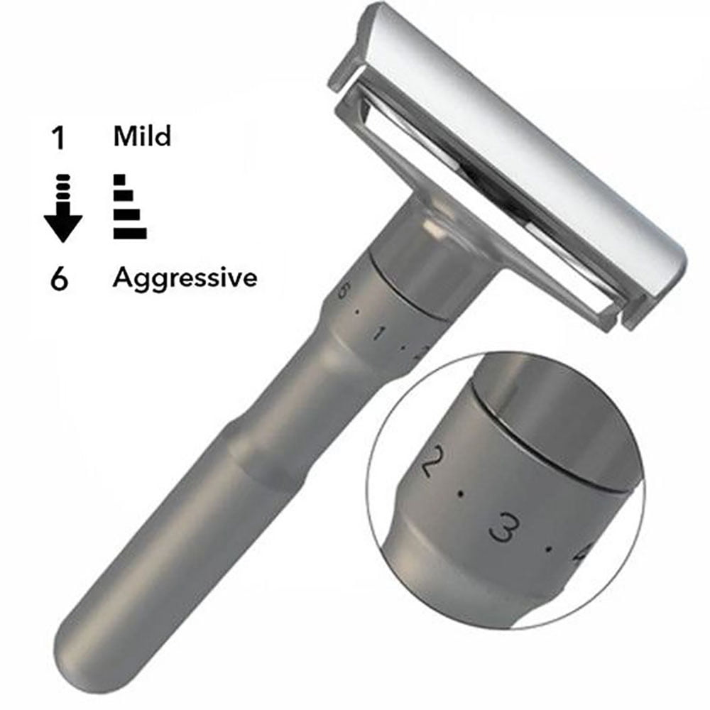Classic manual 6-gears adjustable shaver with nostalgic razor zinc ...