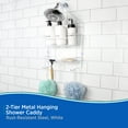 Kenney® Rust-Resistant 2-Tier Hanging Shower Caddy with Suction Cups ...