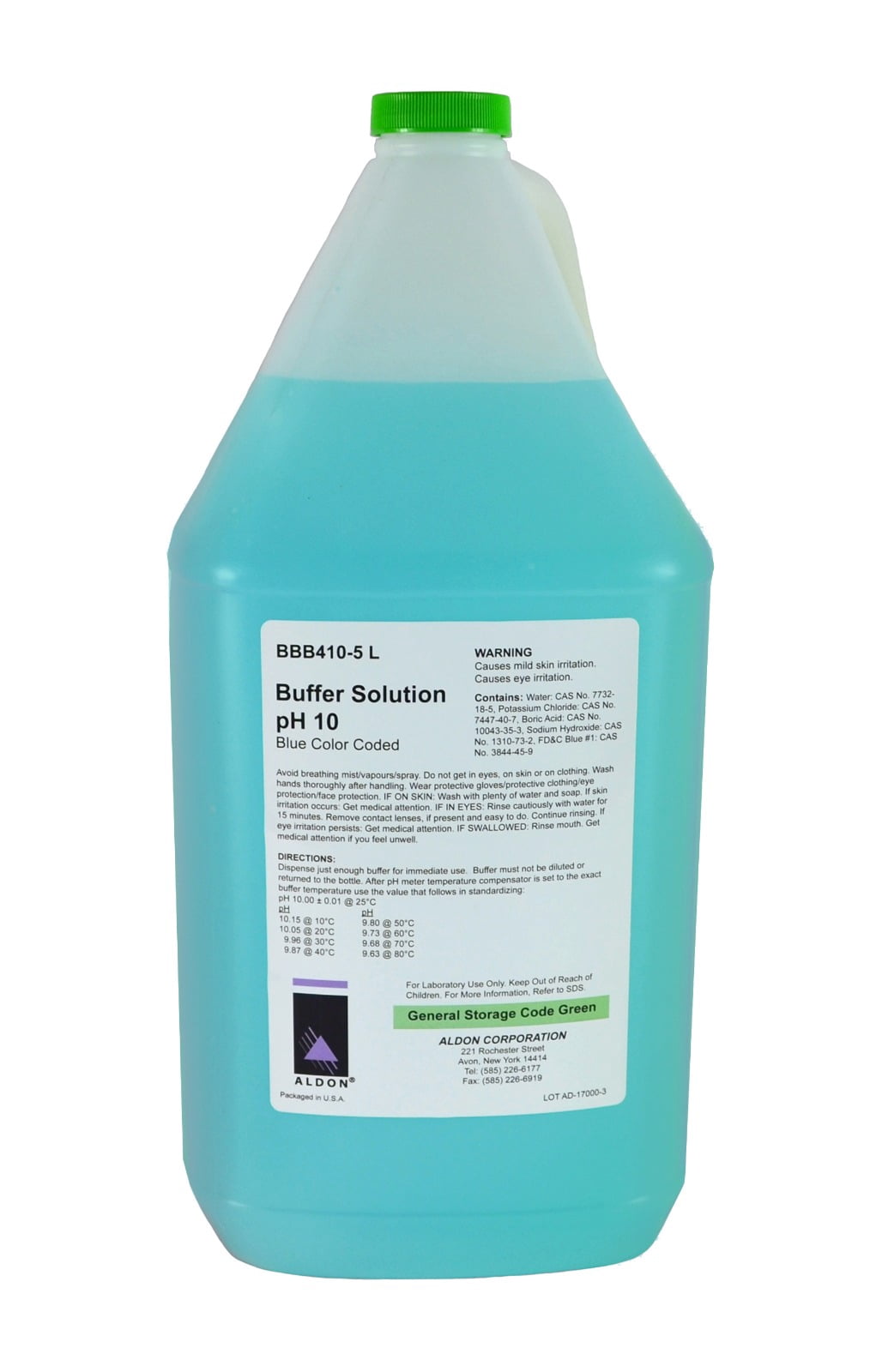pH 10.00 Standard Buffer Solution, Blue, 5000mL (5L) - The Curated ...