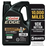 Castrol GTX MAGNATEC 0W-20 Full Synthetic Motor Oil, 5 Quarts - Walmart.com