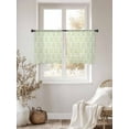 Baroque Pattern Sheer Curtains for Living Room Bedroom, Green Vintage ...