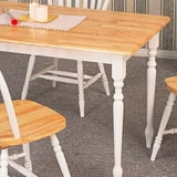 Damen Country Rectangular Dining Table with Natural Wood Finish for ...