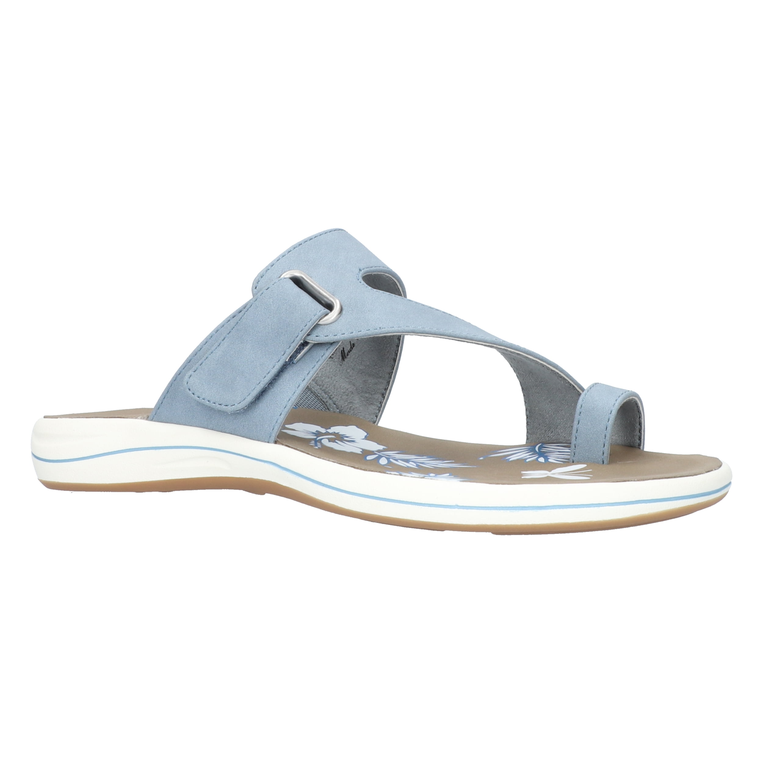 Easy Street Aiko Adjustable Toe Ring Slide Sandals (Women) - Walmart.com