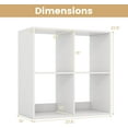 4 Cube Storage Organizer, 2 Tier Floor Standing Bookcase, Small ...