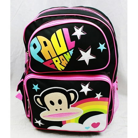 Backpack - Paul Frank - Black Rainbow Logo (Large School Bag) New 82106 ...