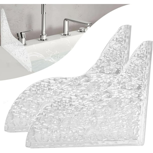 XINQIHANG 2 Pcs Shower Splash Guard, Self- Adhesive Water Texture ...