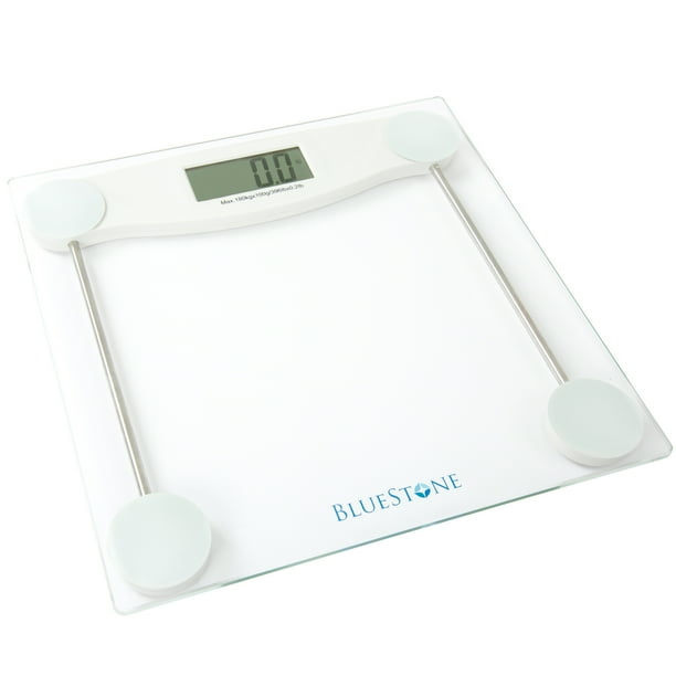 Bluestone Digital Glass Bathroom Scale with LCD Display - Walmart.com
