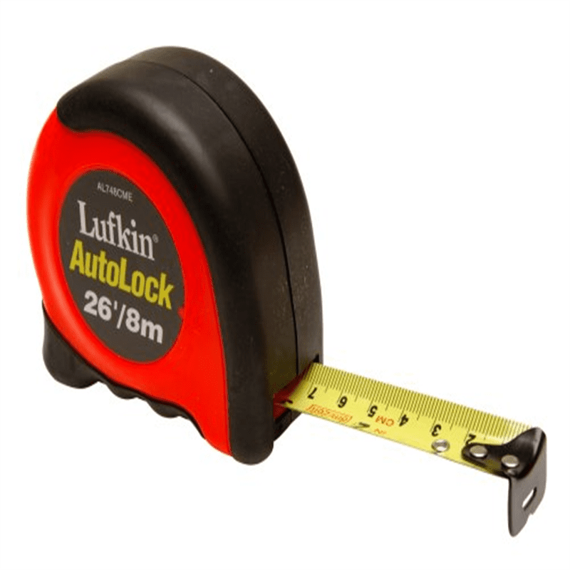 Lufkin 1 Inch X 8 Meters (25') Auto Lock Tape - Metric Version - Cooper ...
