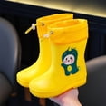 Angala Boys Rain Boots Mid Calf Cartoon Print Waterproof Kawaii ...