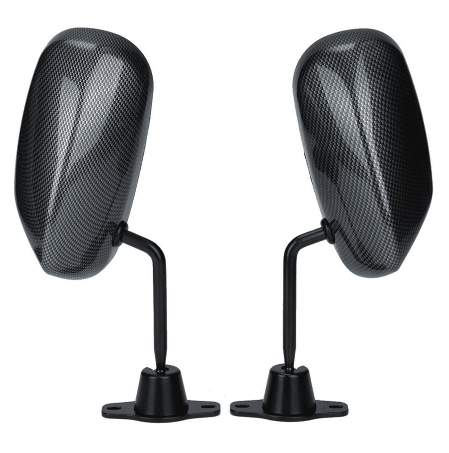 2X F1 Style Carbon Fiber Racing Car Door Side Mirror Blue Lens With ...