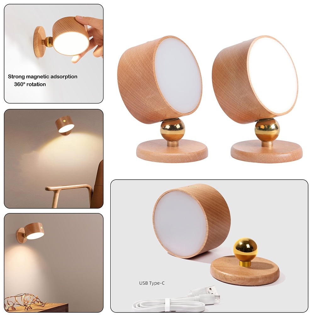 LANDGOO 2 Pack LED Magnetic Wall Mounted Night Lights Touch Switch Lamp ...