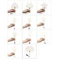 NEXAVKPR Chinese Rice Paper Fan with Tassels Round Blank Fan DIYs ...