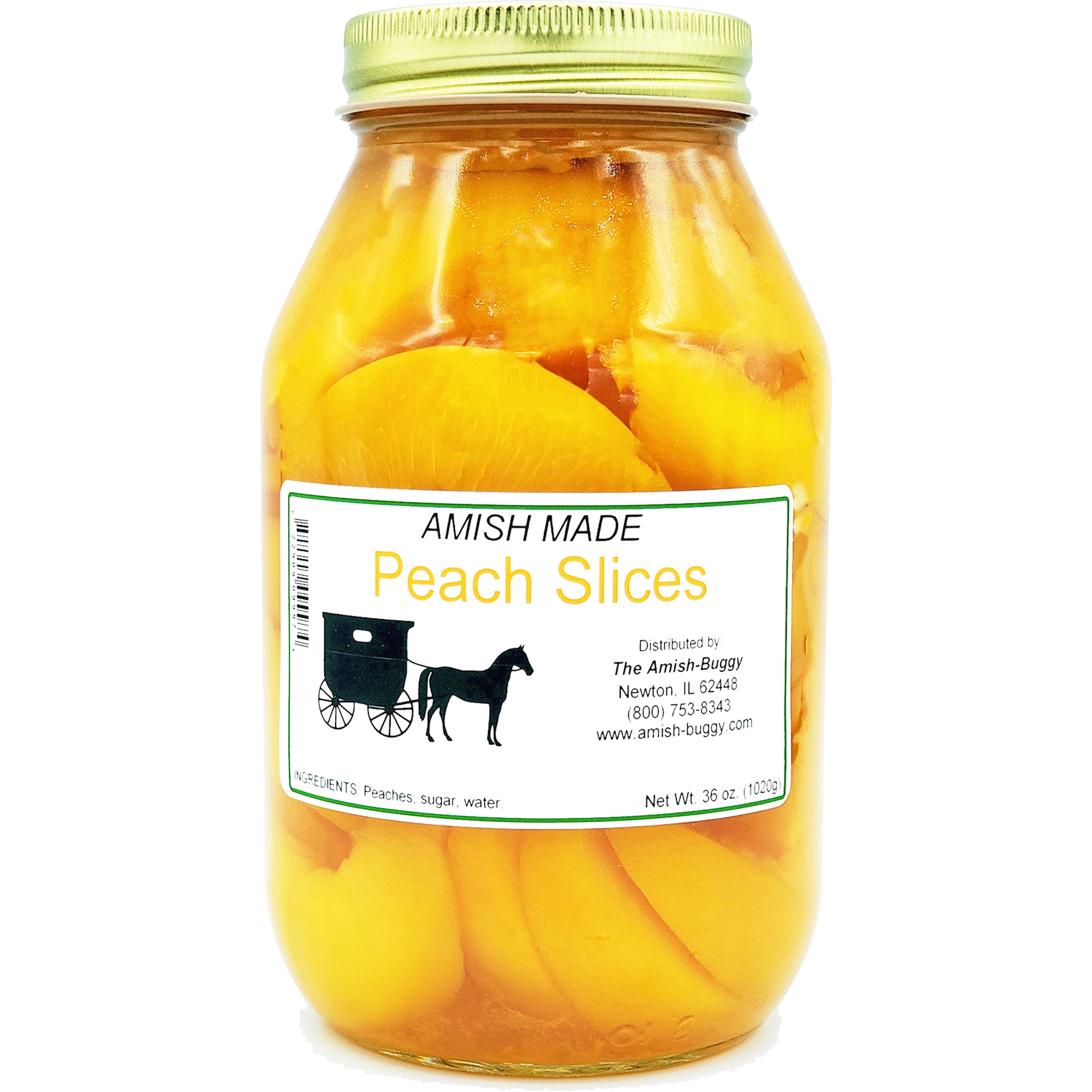 Amish Made Canned Fruit (Old Fashioned Peach Sliced (2-32 oz. Jars ...