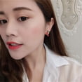 18K Gold Plated Red Cherry Stud Earrings for Women Elegant Shining ...