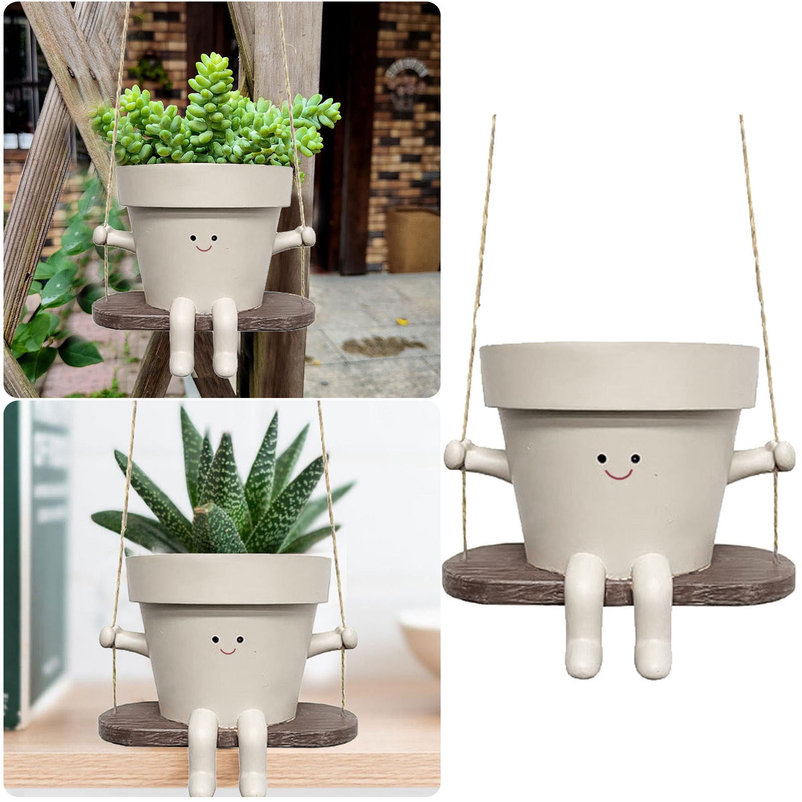 Click here for Hhsfuzhuangggg Swing Face Planter Pots Wall Hangin... prices