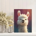 Cute Llama Portrait Canvas Print, Suitable for Living Room, Bedroom ...