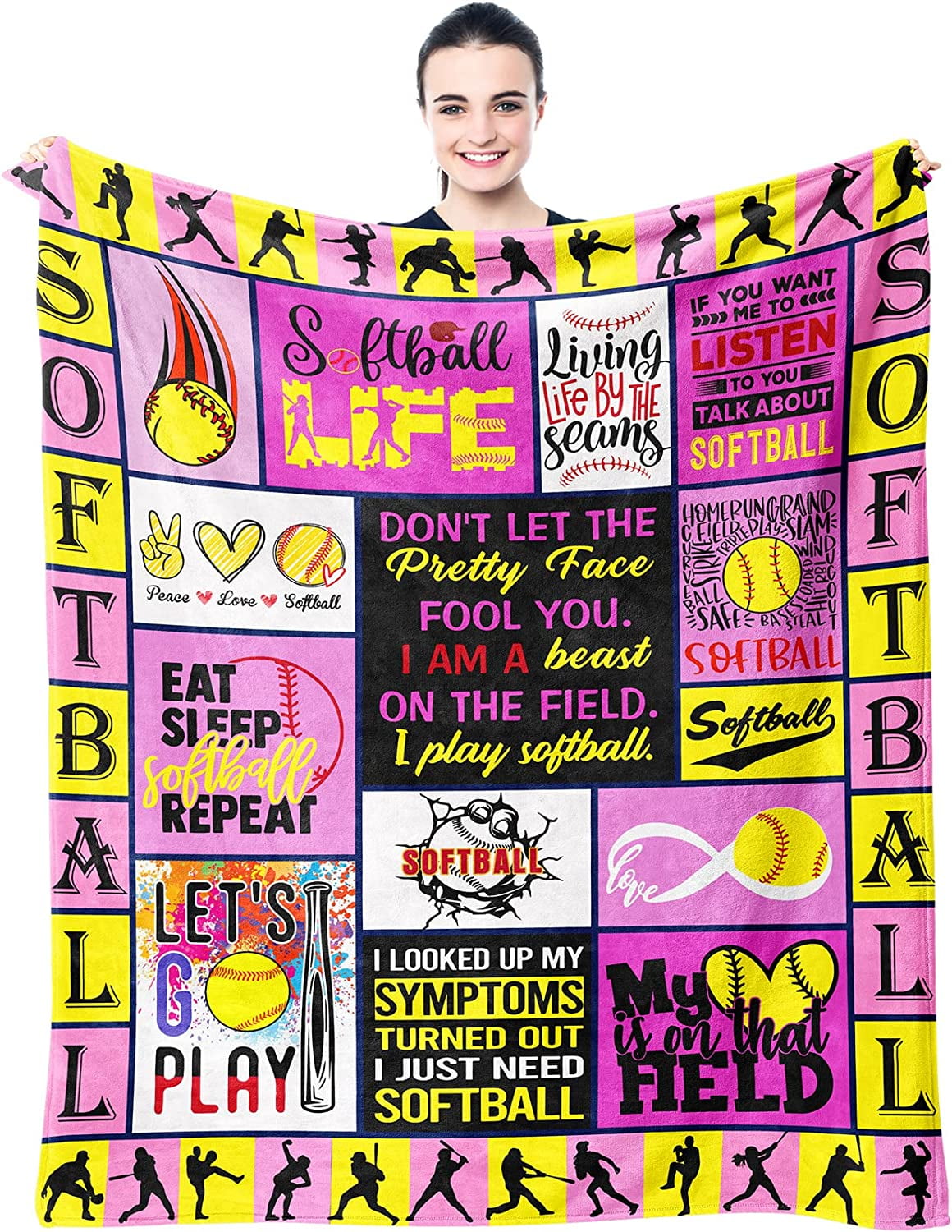 Softball Gifts for Girls - Softball Gifts Blanket 60"X50" - Softball ...