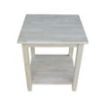 International Concepts Solid Wood Solano End Table Unfinished - Walmart.com