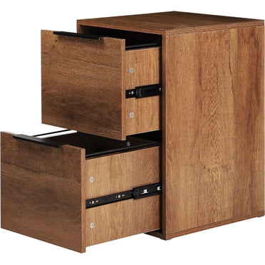 Ktaxon 2-Drawer Rolling Wood File Cabinet with Lock, Portable Vertical ...