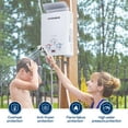 VIVOHOME 1.6GPM 6L Portable Propane Tankless Water Heater, Instant Hot Water for RV, Outdoor Use ...