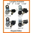 Admiral Locks 5/8” Tubular Cam Lock, Keyed Alike Removable Key RV ...