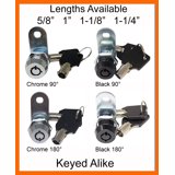 Admiral Locks 5/8” Tubular Cam Lock, Keyed Alike Removable Key RV ...