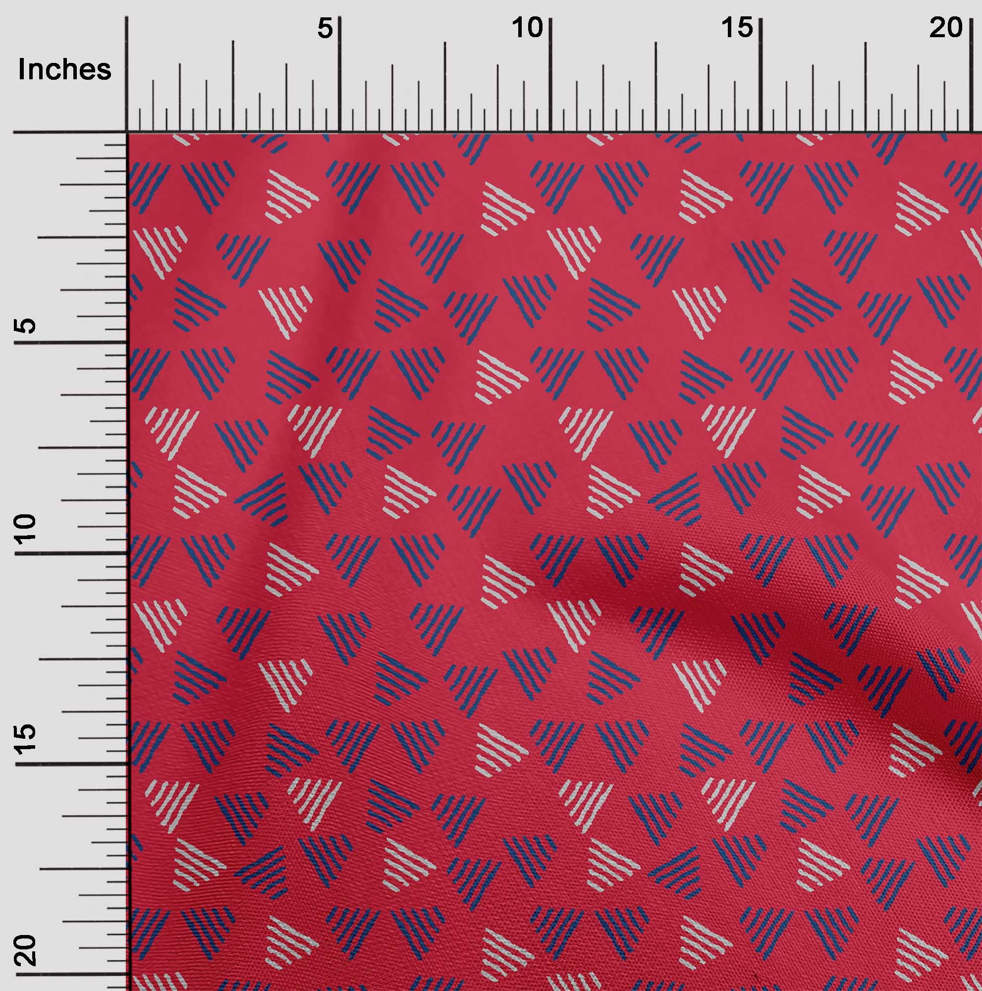 oneOone Viscose Jersey Fabric Triangle Block Print Fabric By The Yard ...