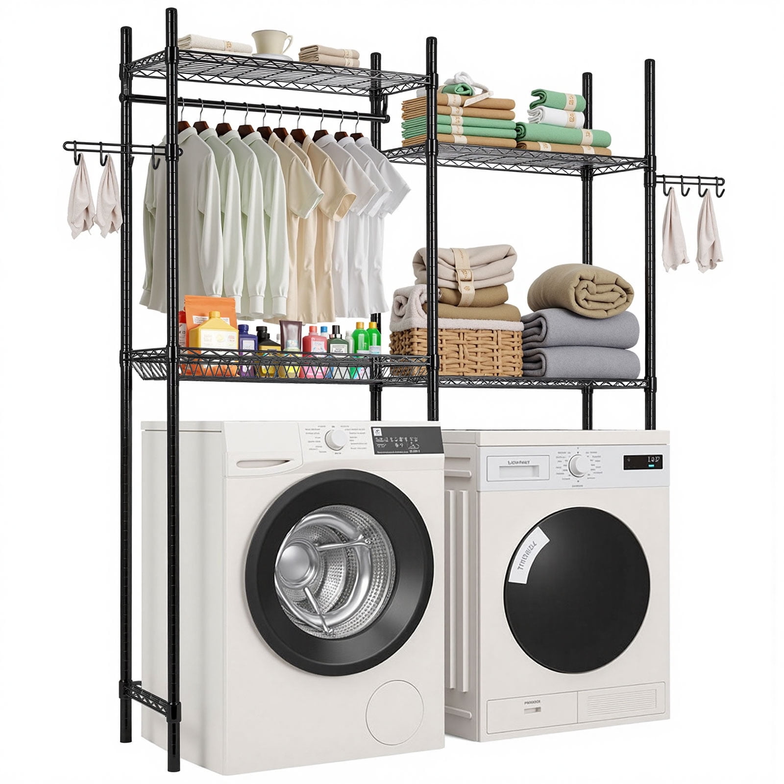 Click here for Kffkff Over Washer And Dryer Storage Shelves  4 Ti... prices