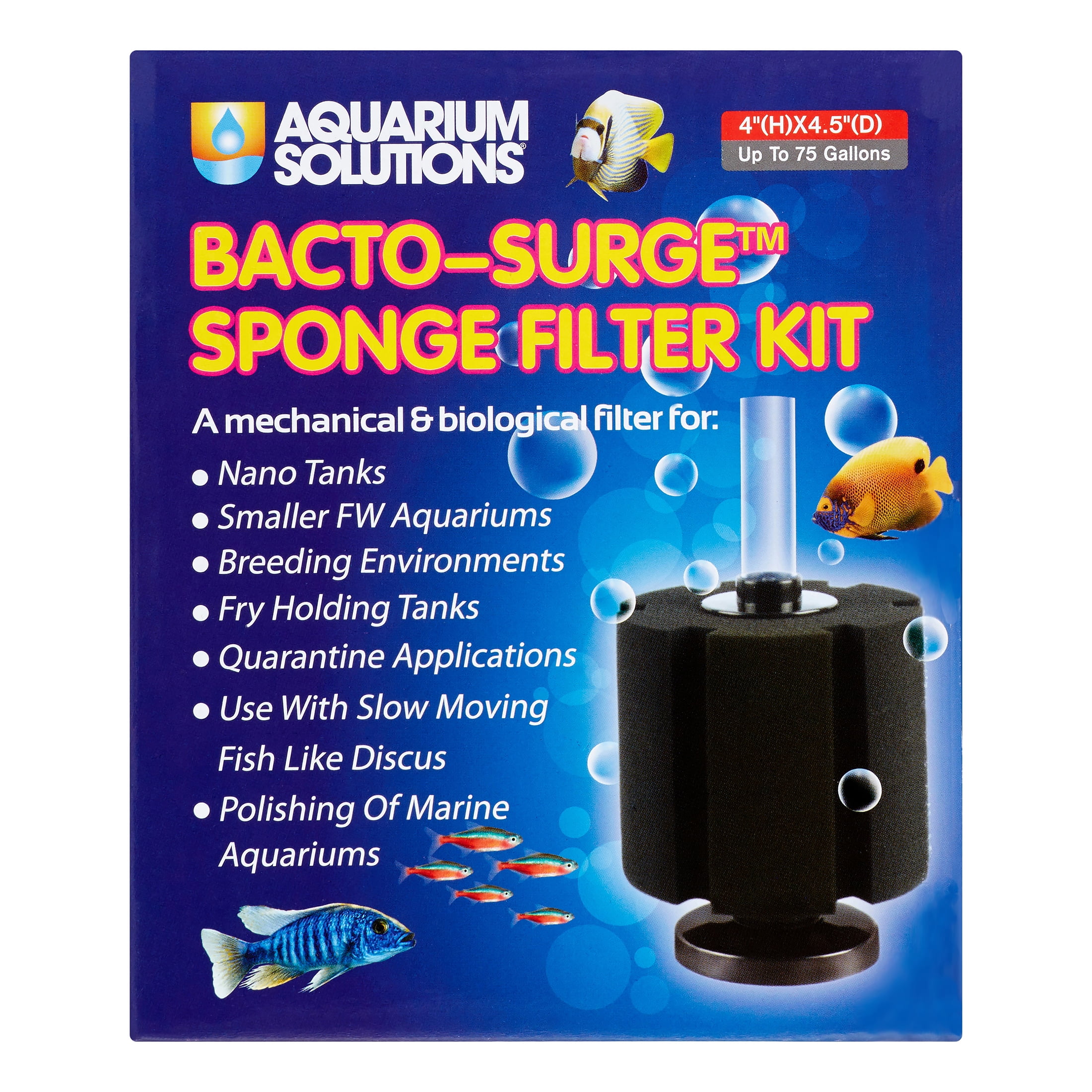 Hikari Bacto-Surge Sponge Kit Fish & Aquatic Filtration Media, 75 Gal ...