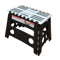 House 2 Home, 12.5" Plastic One Step Folding Step Stool with Grip ...