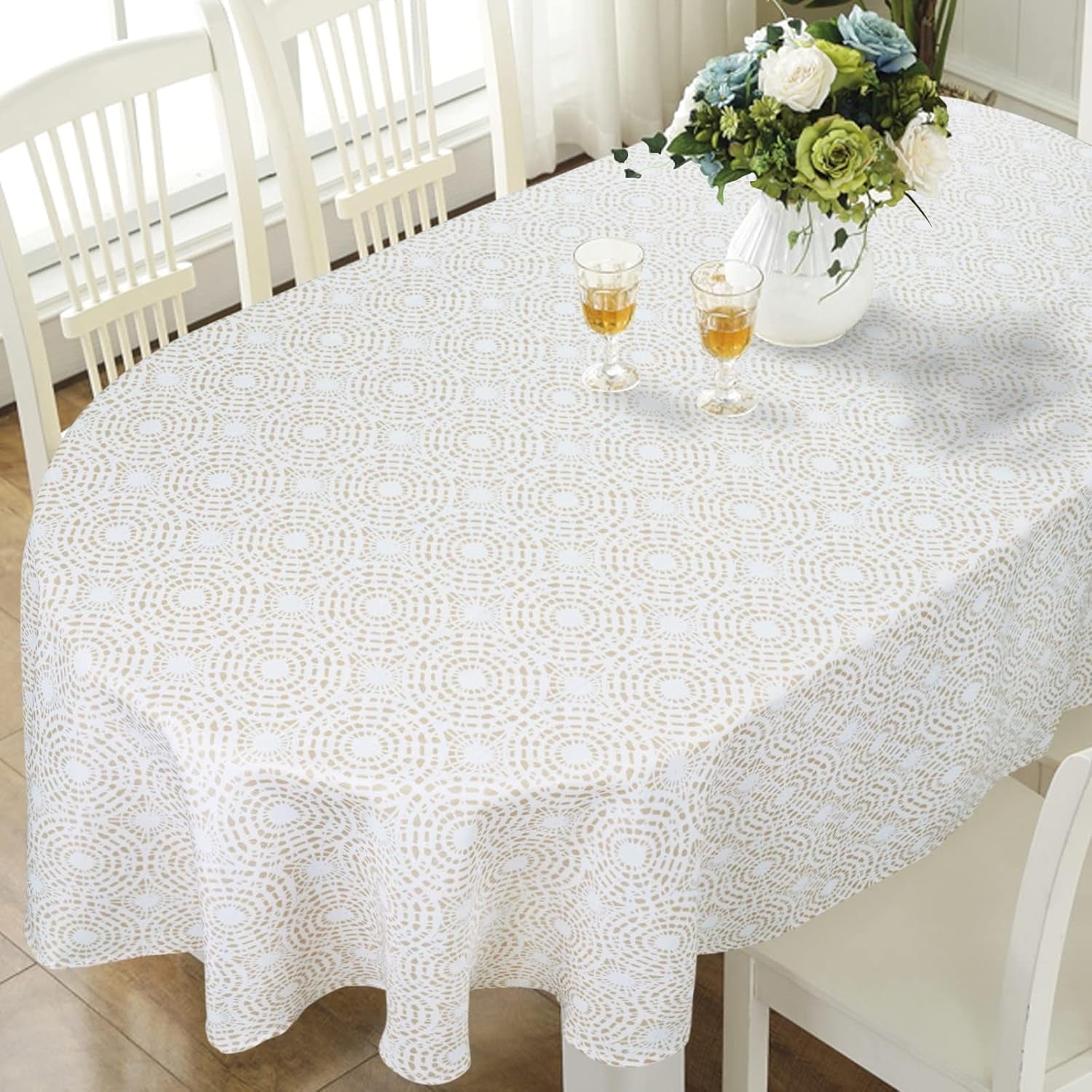Click here for Isklutnq Oval Tablecloth For Oval Table Smaller Th... prices
