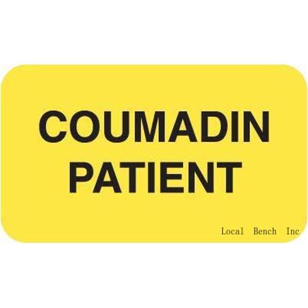 - File Folder Chart Labels, MAP1590, Coumadin Patient, Medical Chart ...