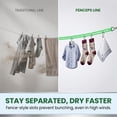 2026 Upgrade 3 PCS Windproof Clothesline with Hooks, 16.4ft Adjustable ...