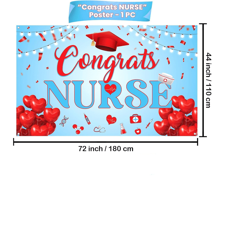 Nurse Graduation Banners TUTA Large Congrats Nurse Banner Nurse