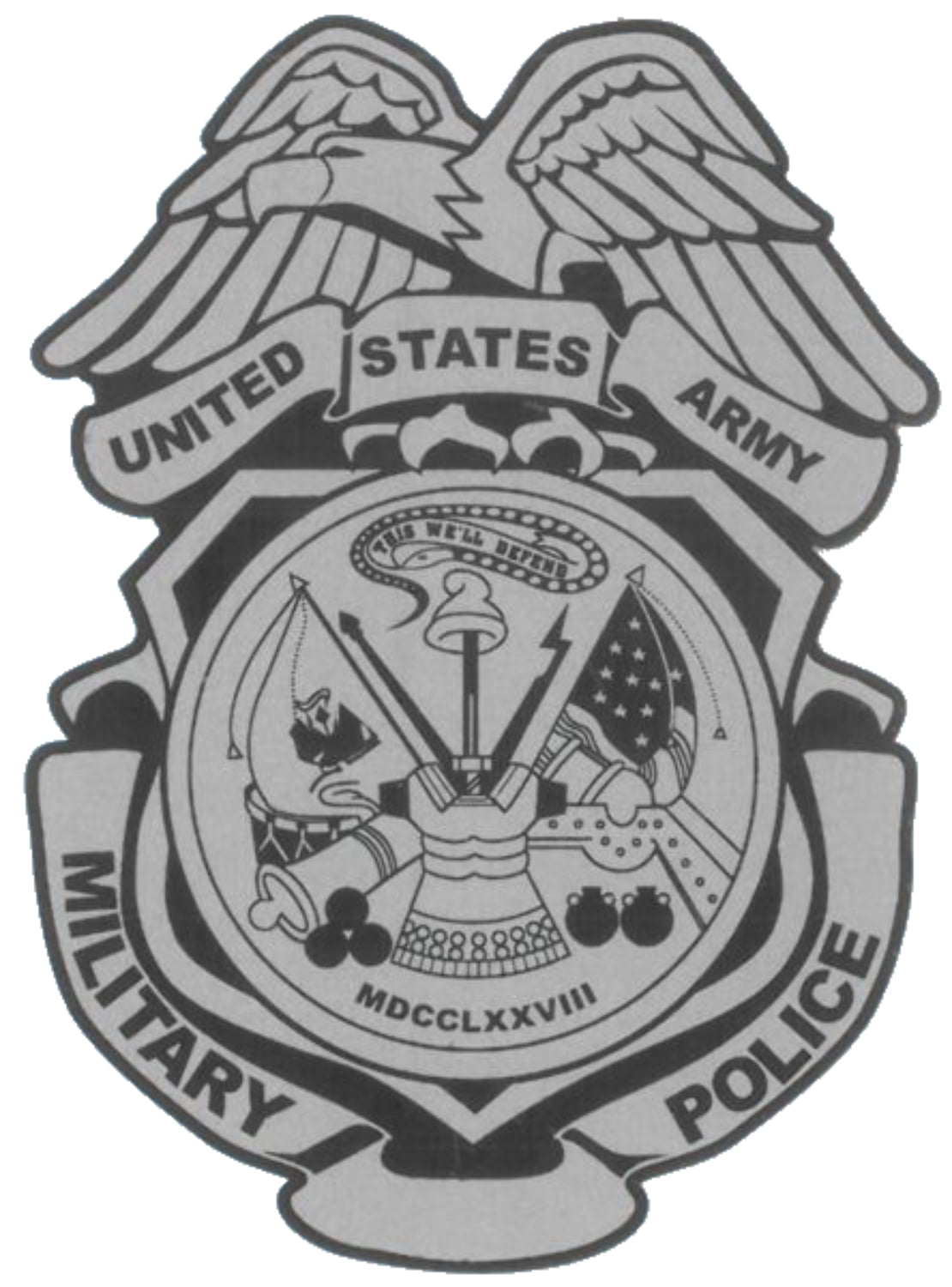 Military Police Badge Decal - Veteran Owned Business - Walmart.com