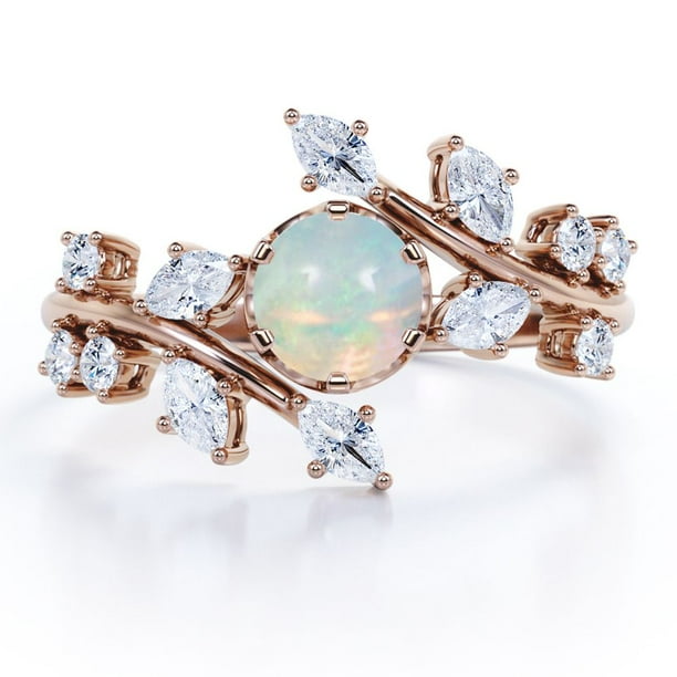 Mexican Fire Opal Engagement Rings