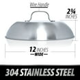 CHEF MASTER Grill Dome Cover, Stainless Steel, Melts Cheese, Food ...