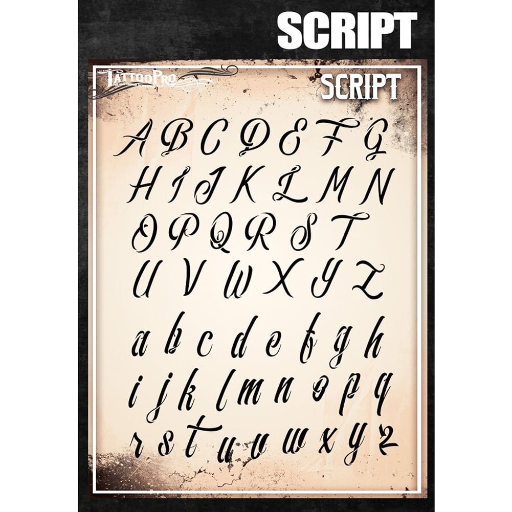 Alphabet In Cursive Tattoos