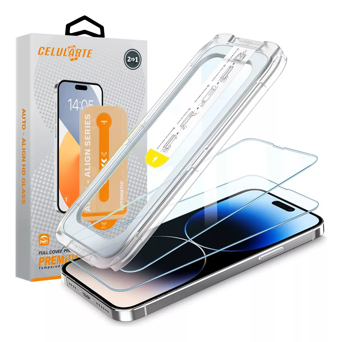 2 Micas De Cristal Templado Para iPhone Kit De Instalación | Walmart en ...